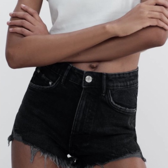 Zara Shorts Zara Hi Rise Denim Shorts Black Poshmark zara-shorts-zara-hi-rise-denim-shorts-black-poshmark